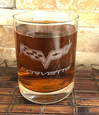 Corvette Collectible Whiskey Glass 14 Oz - Warehousesoverstock