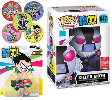Funko Go Robin Go! Character Teen Titans Figure & Hot Wheels Hero Car ...