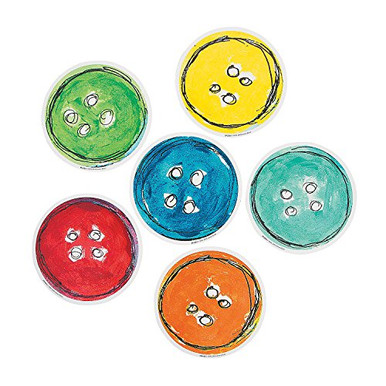 Fun Express Groovy Button Cutouts - 36 Pieces - Educational and ...