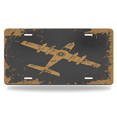 HOSNYE Airplane License Plate Airplane Design on Retro Old Paper ...