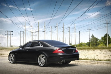 Mercedes CLS55 Left Rear Black VIP on 360 Forged wheels HD Poster 18 X ...