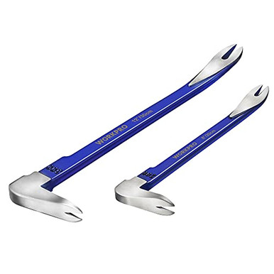 WORKPRO 2-Piece Pry Bar Set, 8 Inch and 12 Inch Cats Paw Nail Puller ...