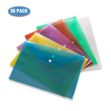 Folders Wallet with Buttons Waterproof Transparent Color Plastic Wallet ...