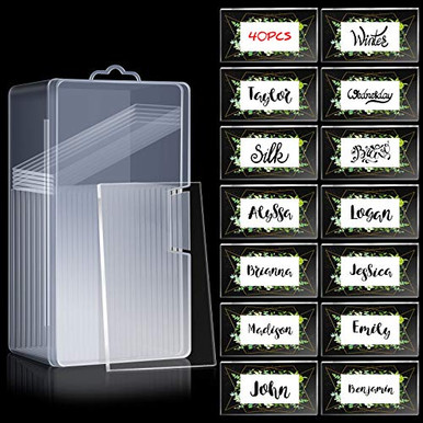 Acrylic Rectangle Place Cards for Wedding Clear Blank Escort Guest Name ...