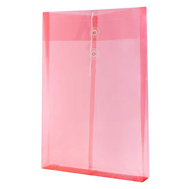 12 Pack A4 Size Poly String File Folder Document Holder Plastic Project ...