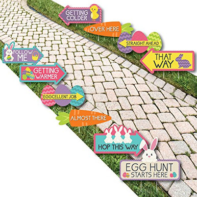 Easter Egg Hunt Arrow Yard Signs - Outdoor Easter Bunny Yard ...