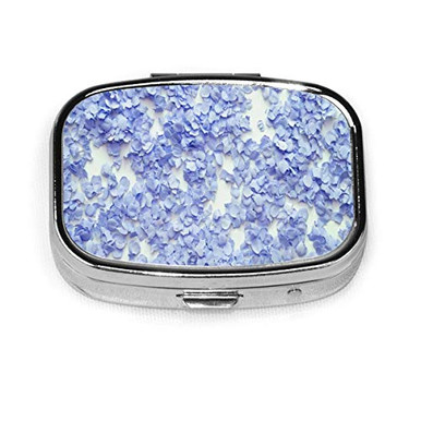 Unique Blue Purple Confetti Pill Box Square Metal Pill Case Two ...