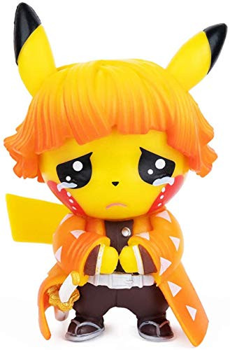 ABROBROKI Demon Slayer Figures Sword Pikachu Cosplay Agatsuma Zenitsu ...
