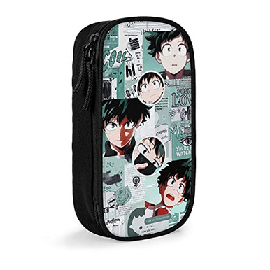 My Hero Academia Izuku Midoriya Deku Jigsaw Black Stationery bag pencil ...