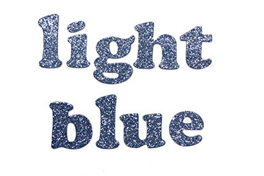 Light Blue Metallic Glitter HandCut Chipboard Letters Alphabet Set ...