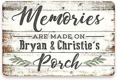 Personalized Back Porch Metal Signs and Decor Outdoor for Home Memories ...