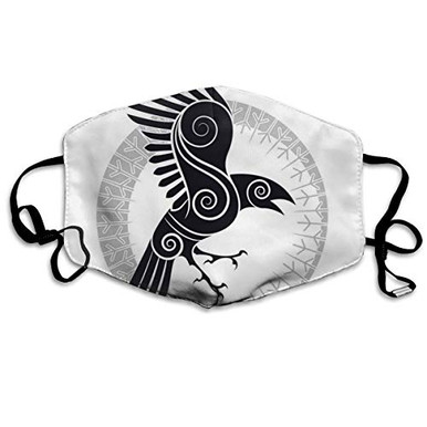 Mens Womens Mouth Scraf Face Artistic Bird Figure Abstract Celtic Style ...