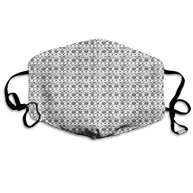 Funny Activated Carbon mask,Horizontal Art Borders with Ornate Flower ...
