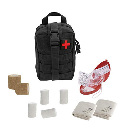Tactical First Aid CPR Rescue Kit, w/Adult/Child Pocket Resuscitator ...
