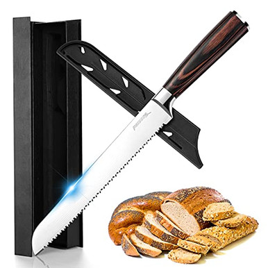 Bread Knife Serrated Knife 12 inch Serrated Bread Knife for Homemade ...