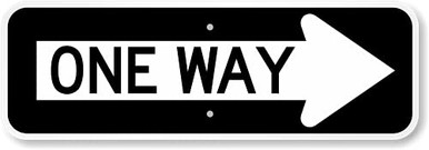 SmartSign 8 x 24 inch One Way MUTCD-Compliant Metal Sign with Right ...