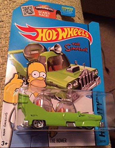 Hot Wheels THE HOMER 2015 new Rare The simpsons scan and race 58/250 ...