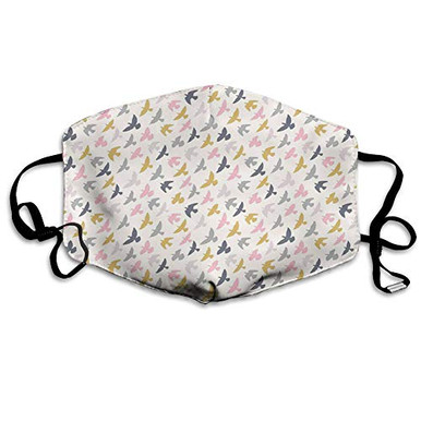 Funny Activated Carbon mask,Flying Birds Pattern Childish Pastel Animal ...