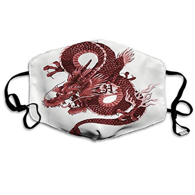 Funny Activated Carbon mask,Japanese Dragon Figure Tatsu Symbol Sacred ...