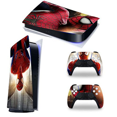 PS5 Console Skin Sticker Red Hero Vinyl Decal for Headset and ...
