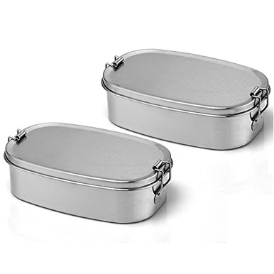 Stainless Steel Bento Box, Dailyart Small Metal Lunch Containers, 304 ...