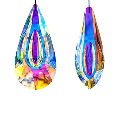 YU FENG 120mm Large AB Color Dragon Eye and Horse Eye Crystal Prisms ...