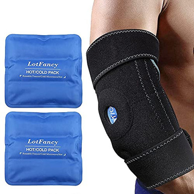 Gel Pack with Elbow Support Wrap for Cold Hot Therapy by LotFancy - 2 ...
