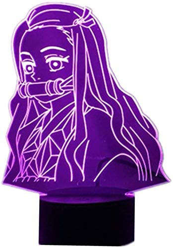 3D Illusion led Lamps Anime Kimetsu No Nezuko Kamado Figure Night Light ...