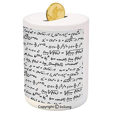 Mathematics Classroom Decor Ceramic Piggy Bank,Algebra Symbols Function ...