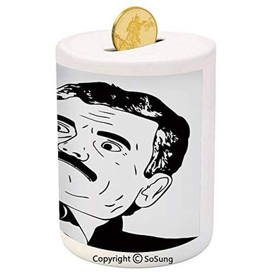 SoSung Humor Decor Ceramic Piggy Bank,Reaction Guy Human Rage Comics ...