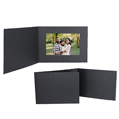 Black Portrait Folder- Plain Border for 5" x 7" horizontal prints ...