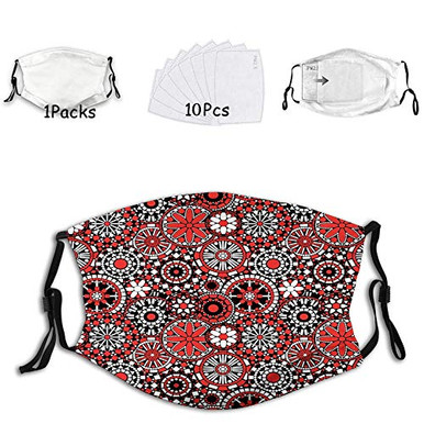 1 mask with 10 filters Activated carbon mask Facial decorations for ...