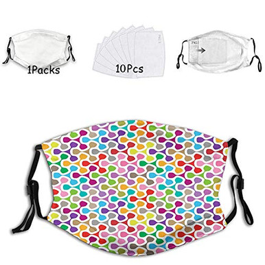 1 mask with 10 filters Activated carbon mask Facial decorations for ...