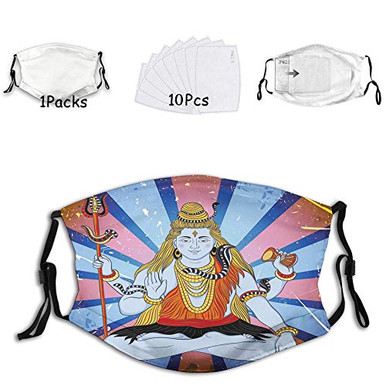 1 mask with 10 filters Activated carbon mask Facial decorations for ...
