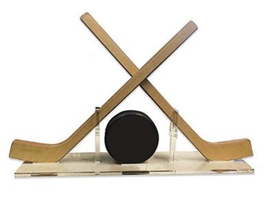 Hat Shark Acrylic Hockey Stick and Puck Stand Athletic Track and Field ...