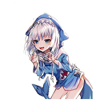 13cmx10.4cm for Gawr Gura Hololive Car Stickers Window Fine Decal Vinyl ...