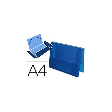 Beautone 20963 Document Folder A4 Transparent Blue - Warehousesoverstock