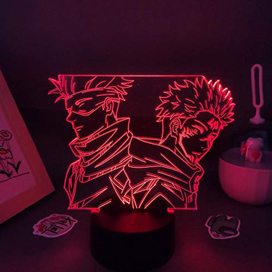 Anime Jujutsu Kaisen Figure Satoru Gojo and Yuji Itadori 3D LED Lamp ...