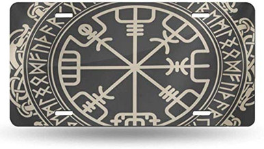 Pooizsdzzz Black Celtic Viking Magical Runic Compass Vegvisir in The ...