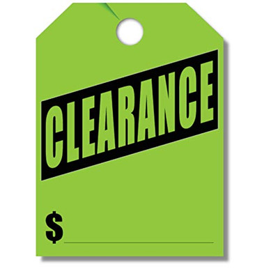 50 Pack Jumbo Car Dealer Clearance Mirror Hang Tags You Choose Color ...