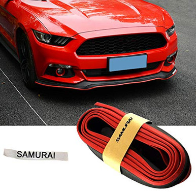 Universal 8FT Black Red Car Front Bumper Lip Splitter Chin Spoiler Body ...