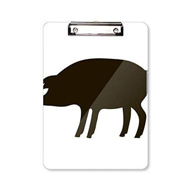 Black Pig Animal Portrayal Clipboard Folder Writing Pad Backing Plate ...