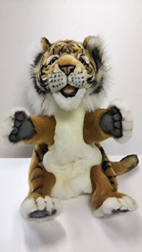 Hansa Toys USA 4039 Plush Hand Puppet Tiger - Warehousesoverstock