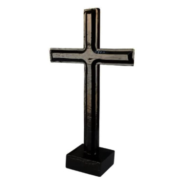 Wooden Standing Cross Rectangular Base Desk - Top Decor Cross Christian ...