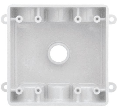 Sealproof 2-Gang 7 Hole Nonmetallic Outdoor Electrical Outlet Box with ...
