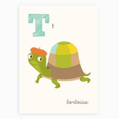 Sea Urchin Studio - T is for Tortoise - ABC Alphabet Wall Art for Kids ...