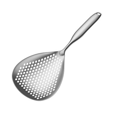 Large Stainless Steel Strainer with Comfort Handle and Hanging Holes ...