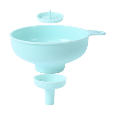 Plastic Wide Mouth Kitchen Funnels with 1 Detachable Spout and Strainer ...