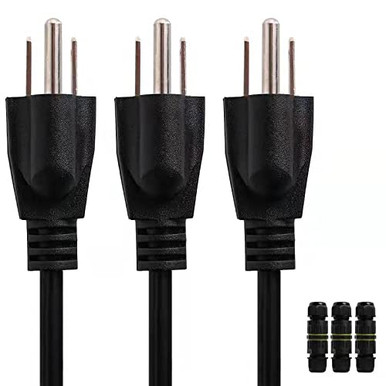 18 AWG 6Ft Replacement Power Cord with Open End - 3-Prong Black ...