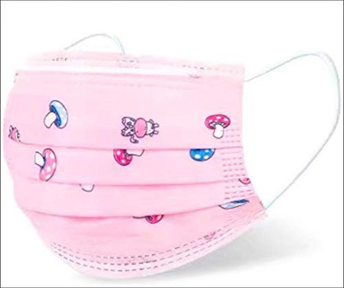50 pieces of Disposable Children/Pediatric Pink Procedural Face Masks ...